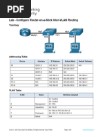 Lab 4.2.8 - Configure Router-on-a-Stick Inter-VLAN Routing | PDF ...