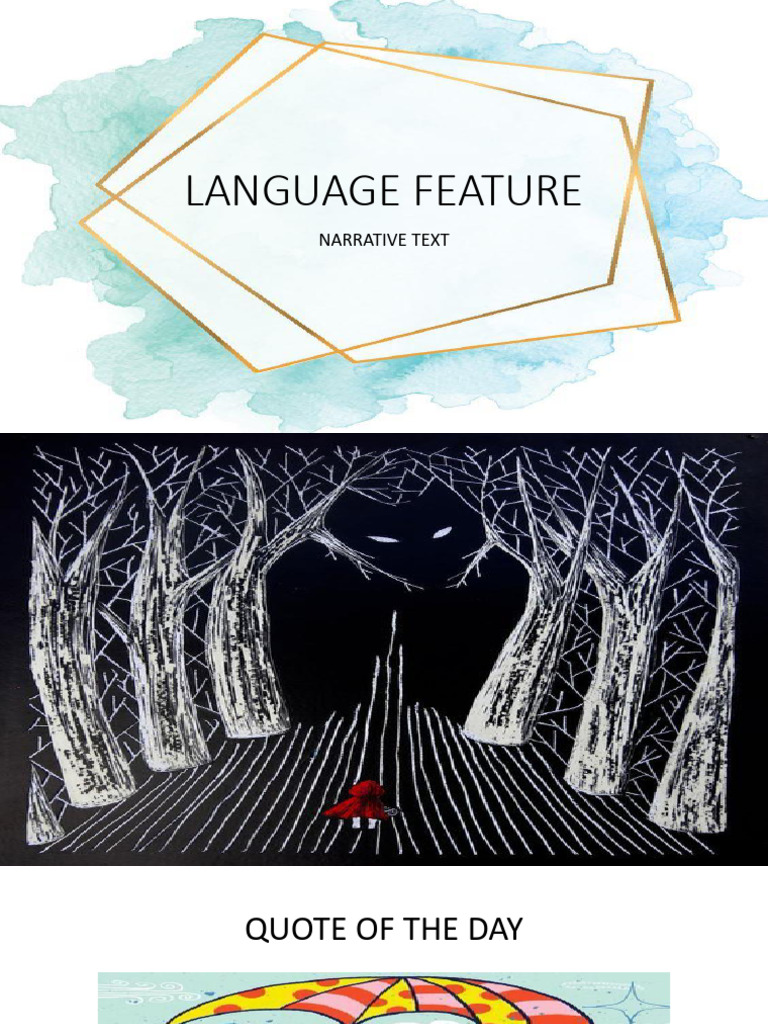 Narrative Text - Language Features and Moral Lesson | PDF | Little Red ...
