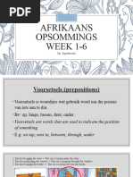 Afrikaans Huistaal Taalleer Opsommings | PDF