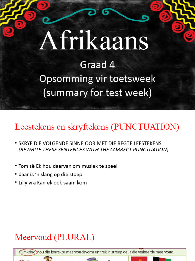 Afrikaans GR 4 Exam Prep | PDF