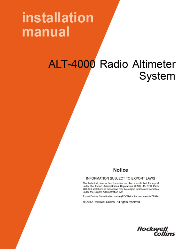 ALT-4000 IM RA | PDF | Avionics | Hertz ALT-4000 IM RA | PDF | Avionics | Hertz