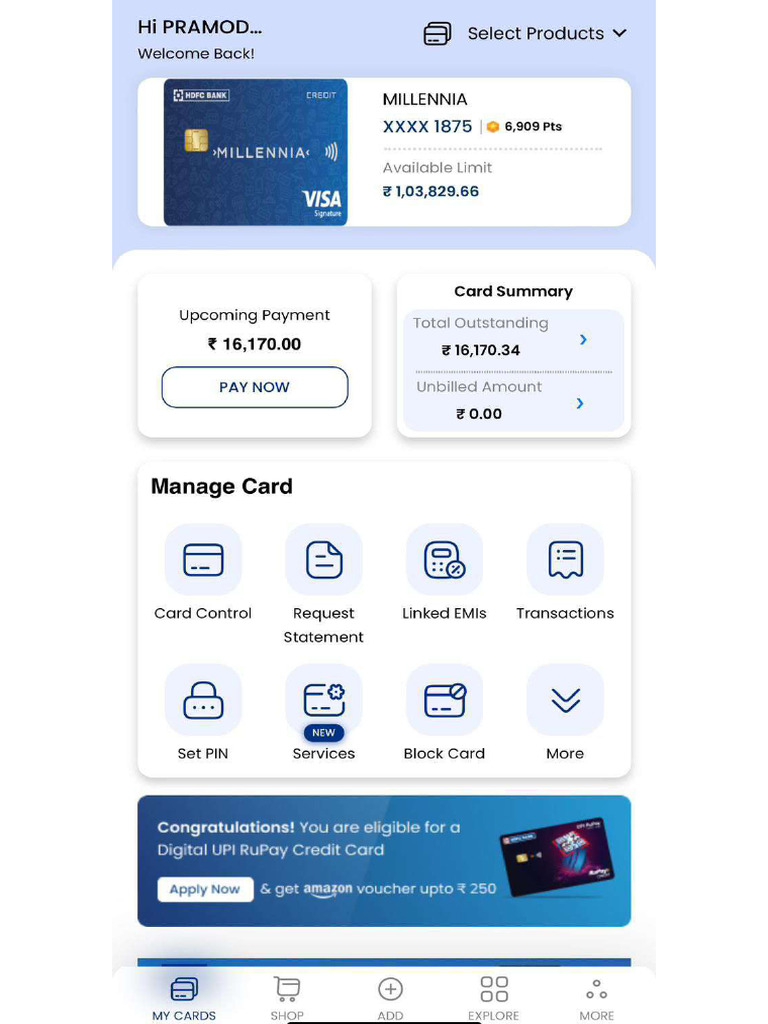 HDFC Bill Payment Slip | PDF