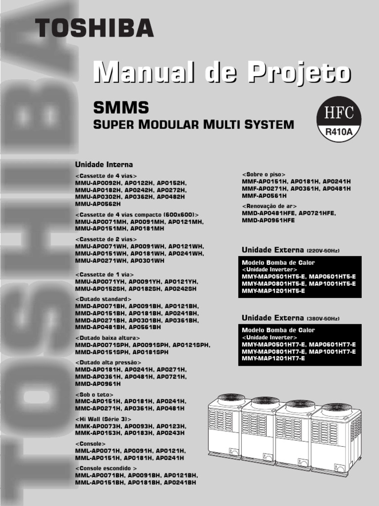 Toshiba SMMS-Manual de Projeto (Parte 1) | PDF | Termodinâmica ...