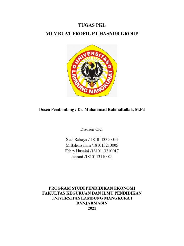 Proposal MBKM PT Hasnur Group | PDF | Bisnis