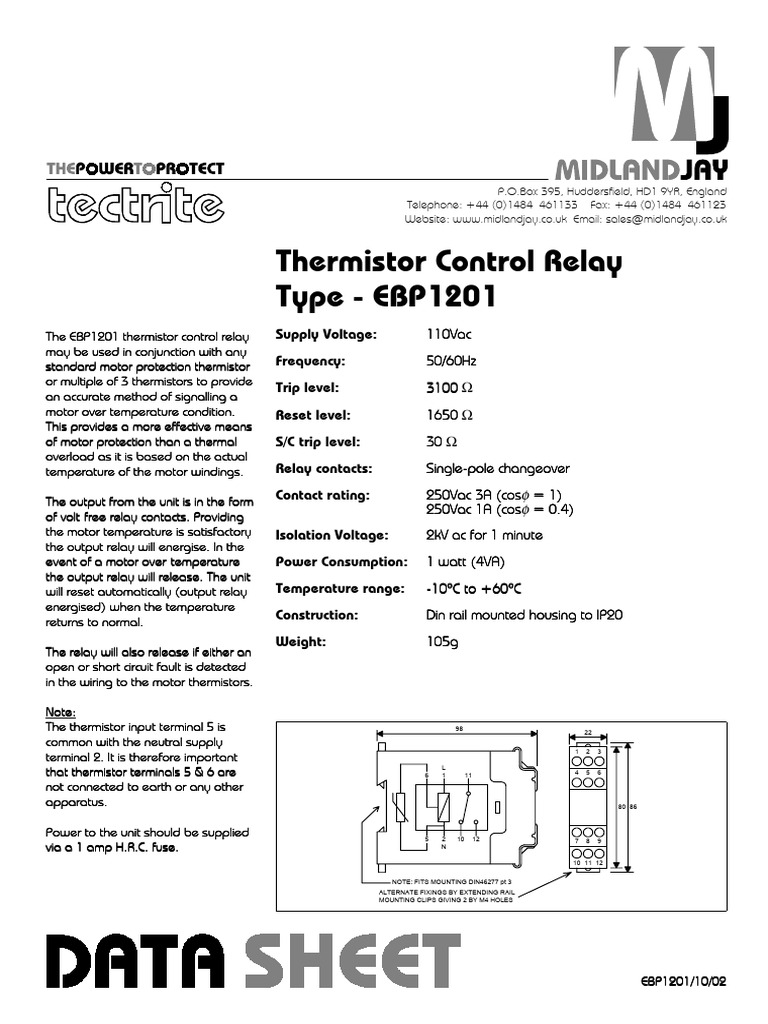 EBP1201 | PDF | Relay | Power (Physics)