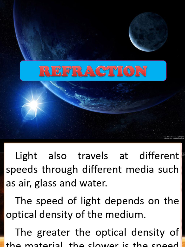 REFRACTION | PDF | Refraction | Optics REFRACTION | PDF | Refraction | Optics