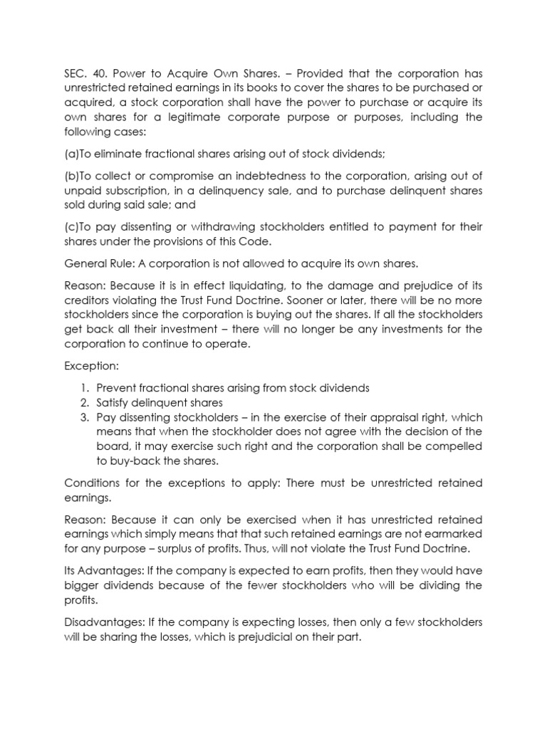Obligation and Ccontract Section 40 - 44 | PDF | Dividend | Stocks