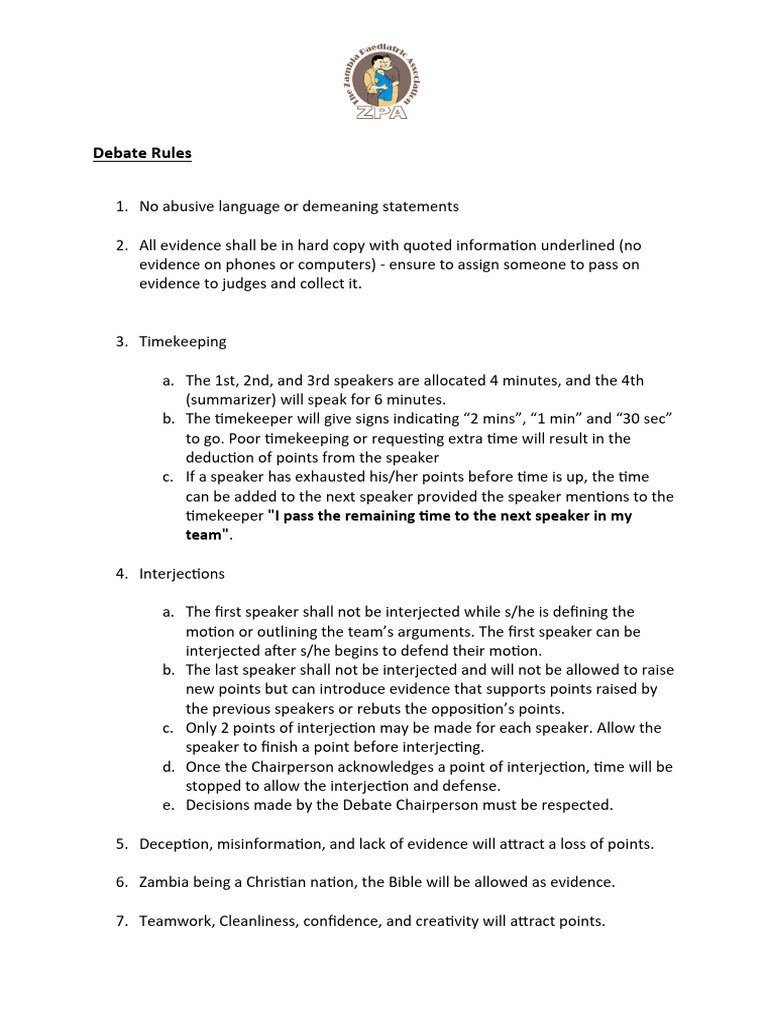 Debate Rules - Revised | PDF | Career & Growth | Language Arts & Discipline