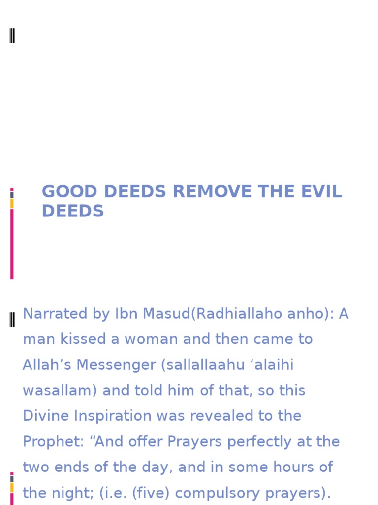 Good Deeds Remove The Evil Deeds | PDF