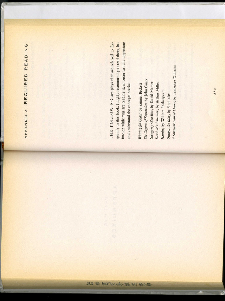 SCRIPT READING LIST From The Playwright - S Gudiebook (Stuart Spencer ...