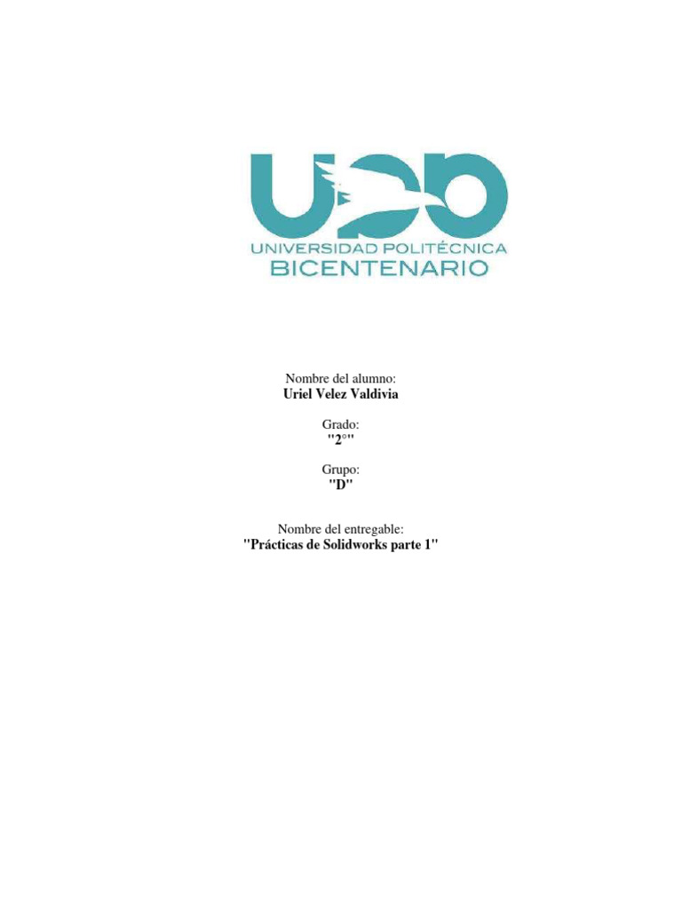 Practicas de Solidworks Parte 1 | PDF