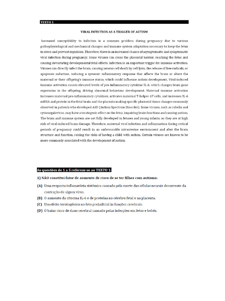 Viral Infection - Test | PDF