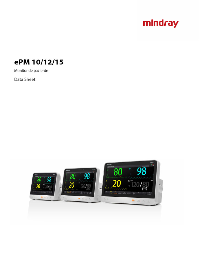 Especificaciones del Monitor ePM 10/12/15 | PDF | Tecnología de cine y ...