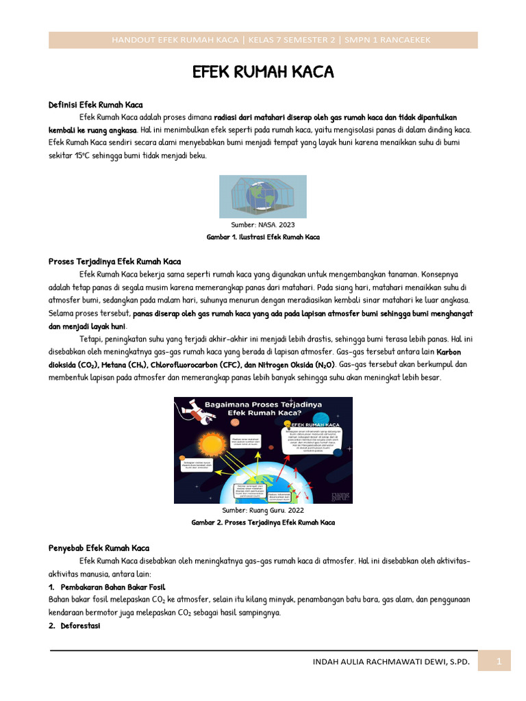 [Handout] Efek Rumah Kaca | PDF