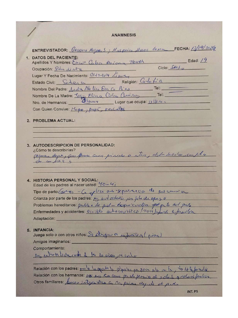 Anamnesis | PDF