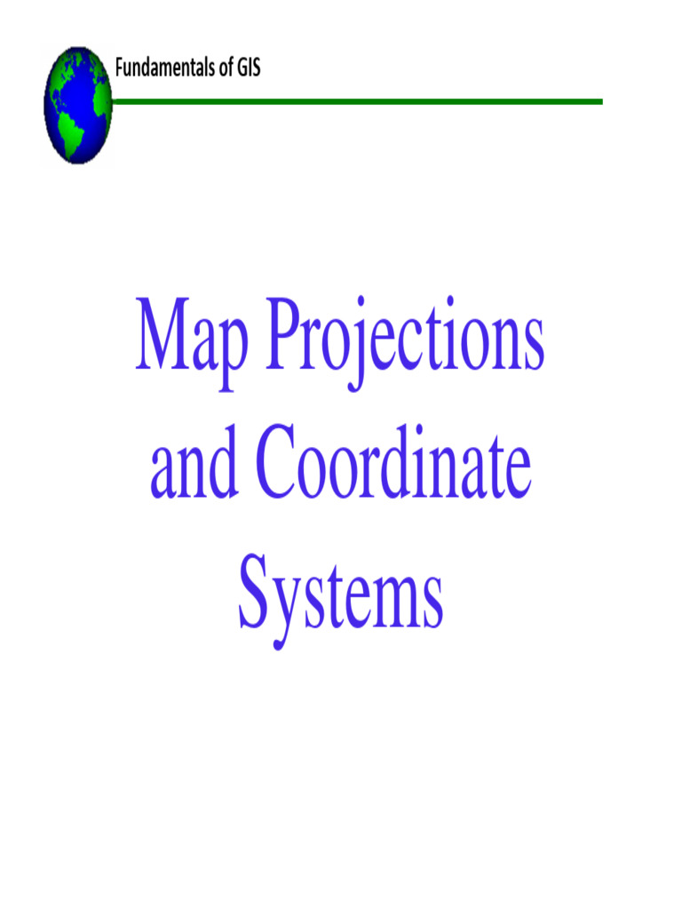 Map Projection And Coordinate System Pdf Latitude Geographical Technology
