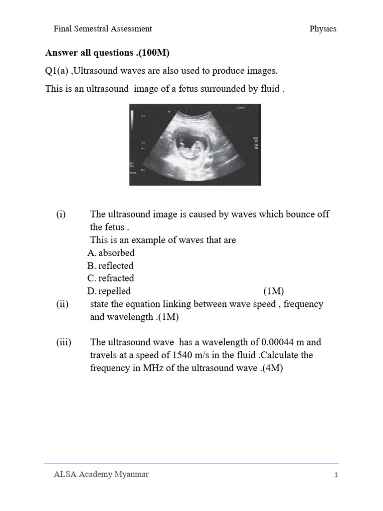 Mock 3 Exam (IG-Jan 24, Physics) | PDF | Waves | Refraction