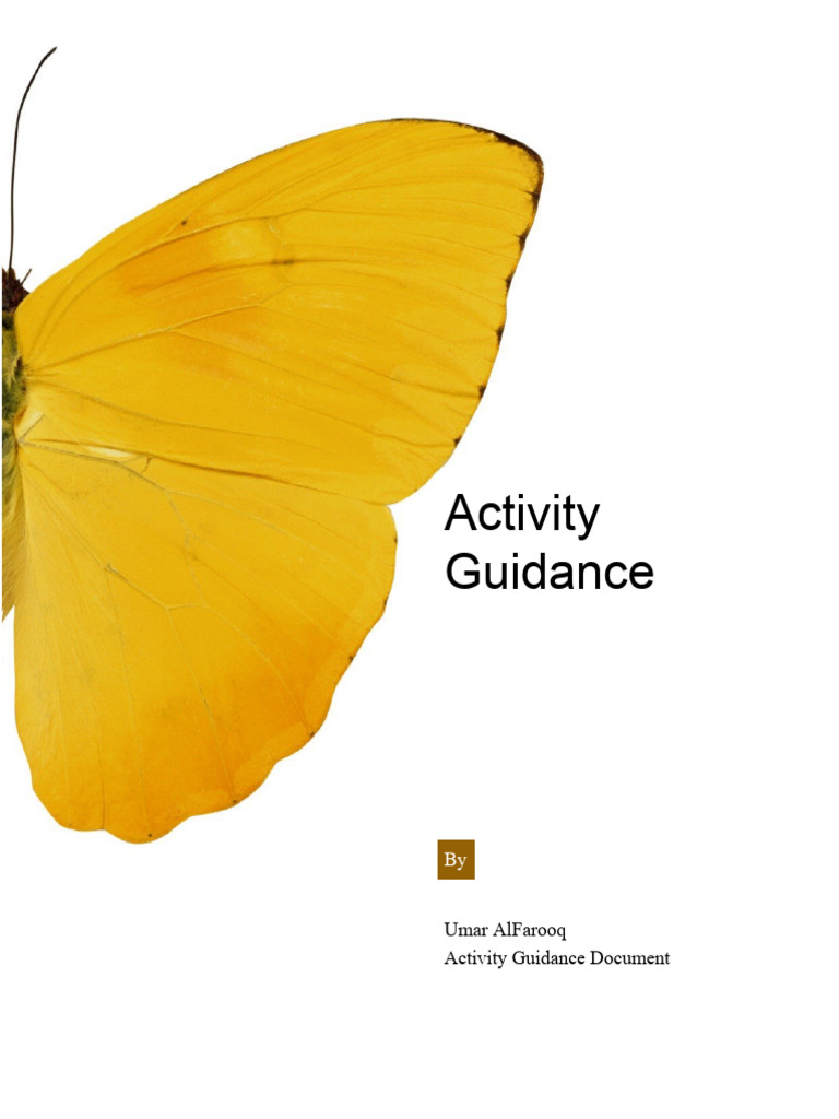 Activity Guidance | PDF | Question | Self Control
