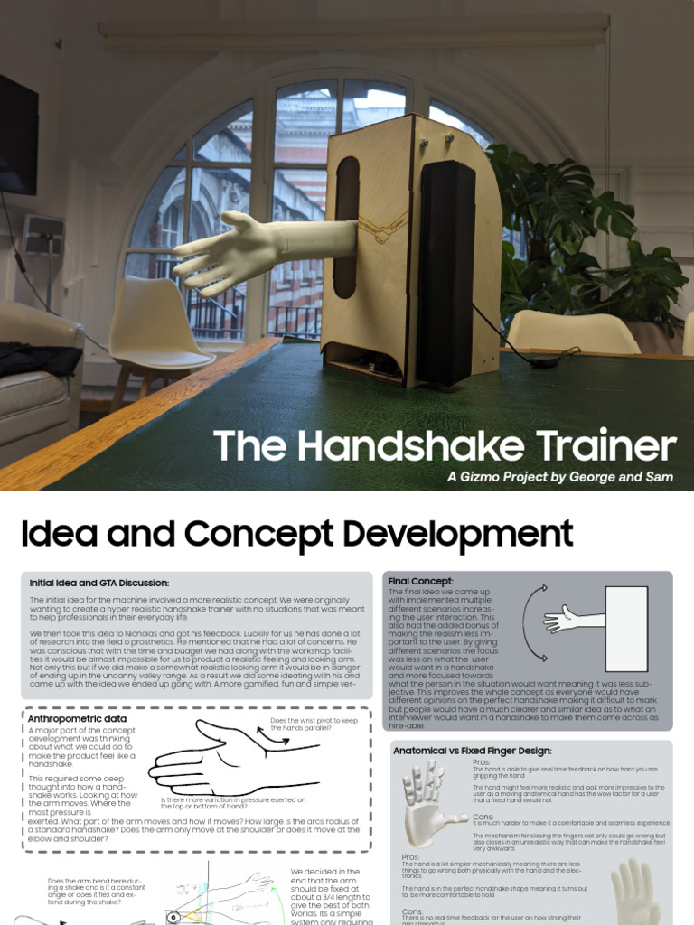Gizmo Portfolio Handshake Trainer | PDF | Hand | 3 D Printing