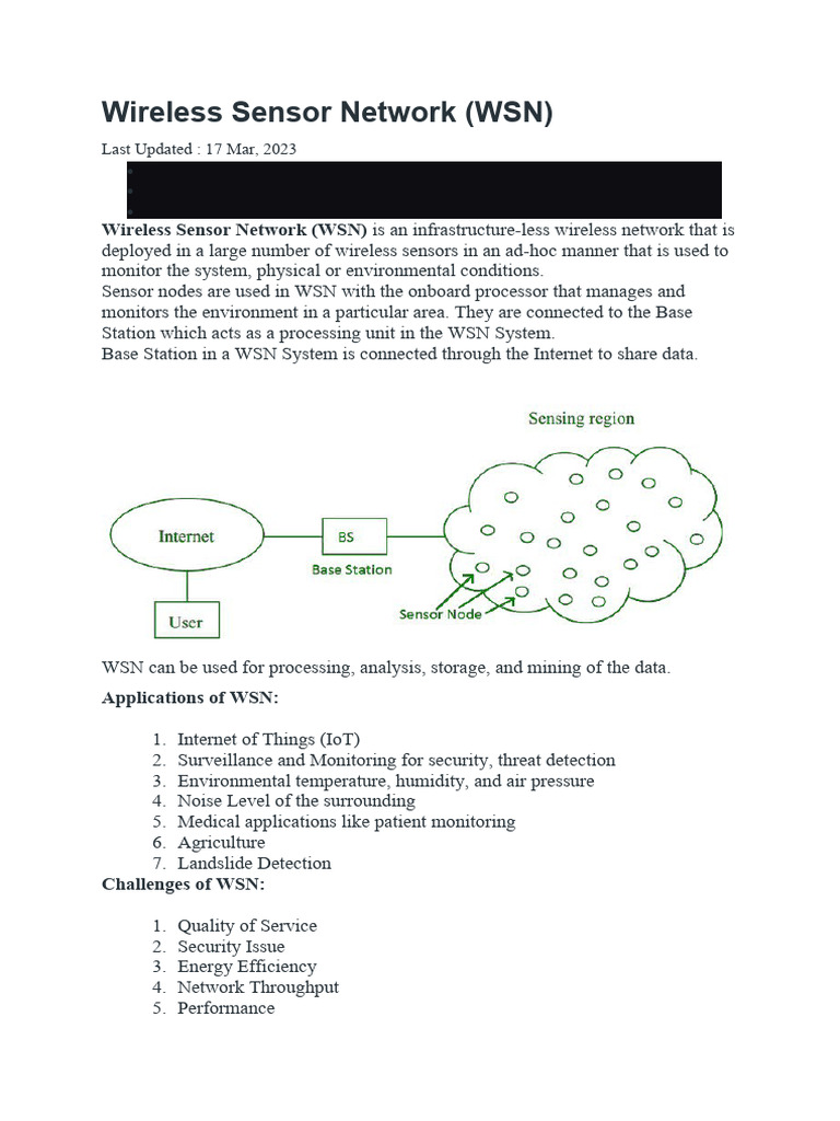 Unit 2 | PDF | Wireless Sensor Network | Computer Network