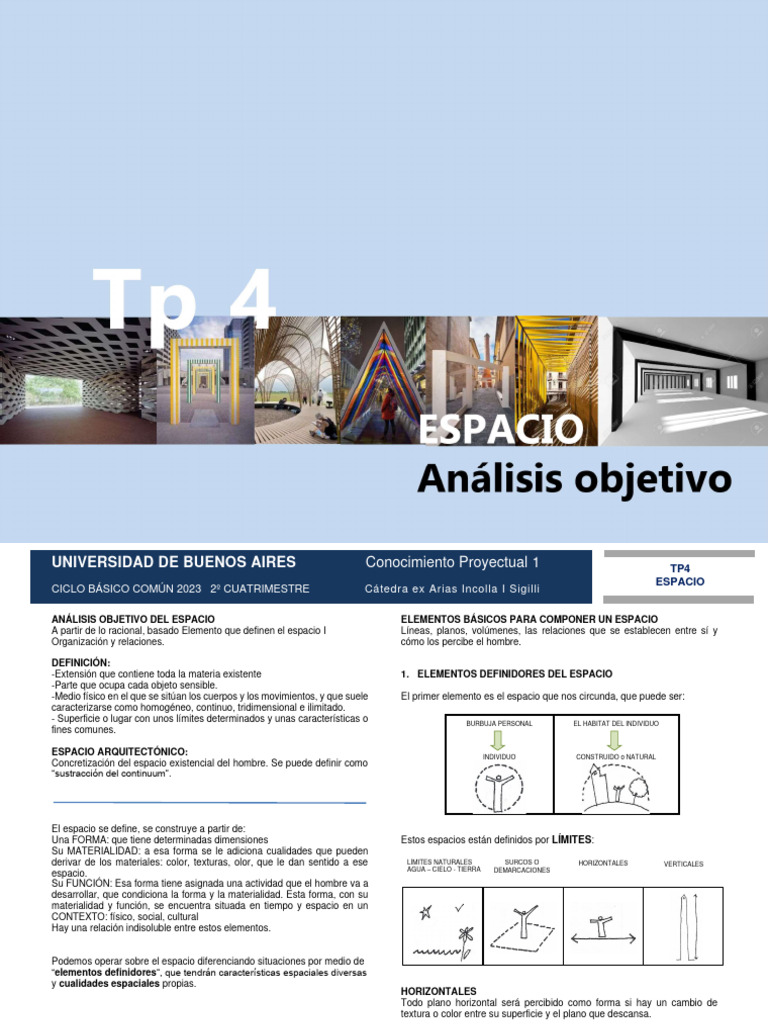 CP1 2023 - TP4 - Espacio-Análisis Objetivo | PDF