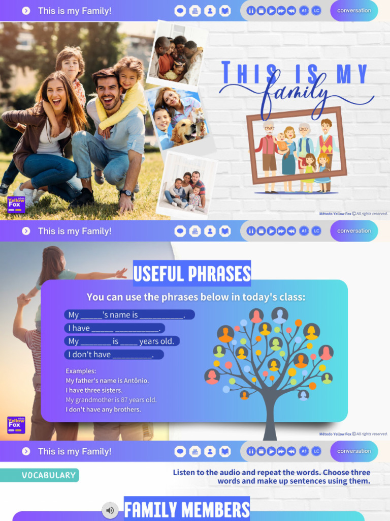 This Is My Family! Lesson Plan A1 - A2 @metodoyellowfox | PDF