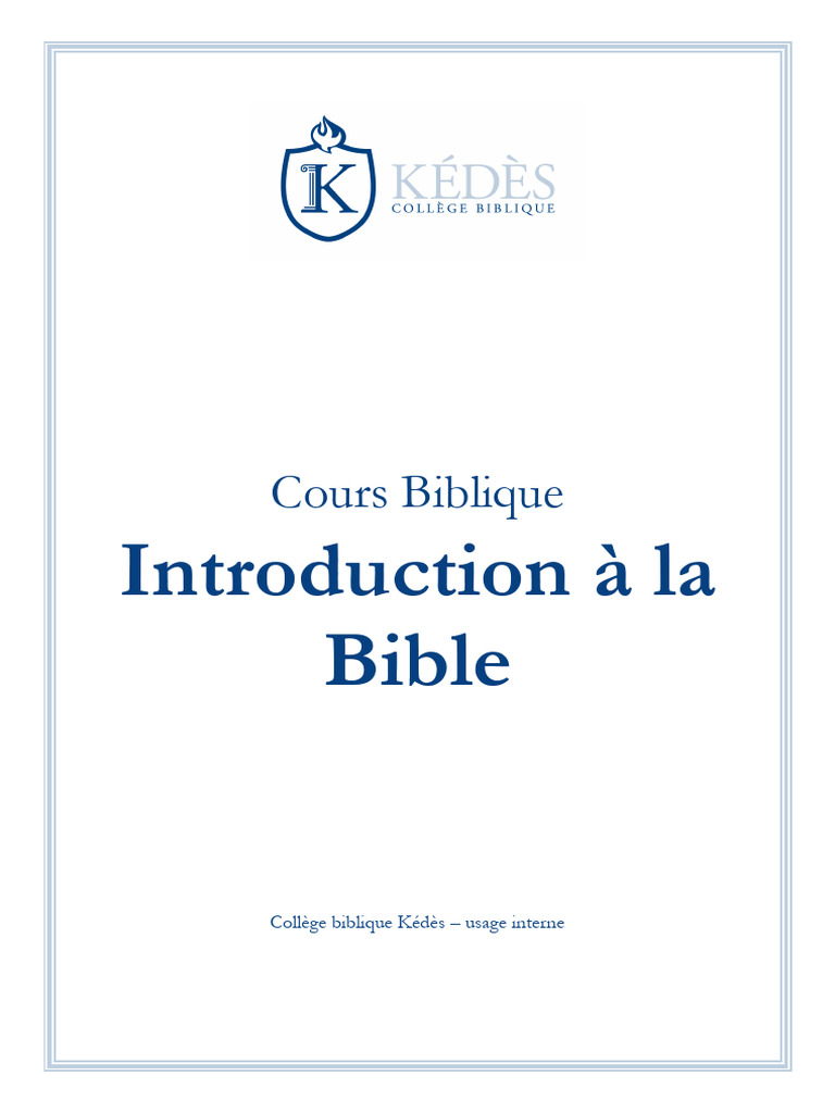 Introduction à la Bible : Révélations et Inspirations | PDF | Septante ...