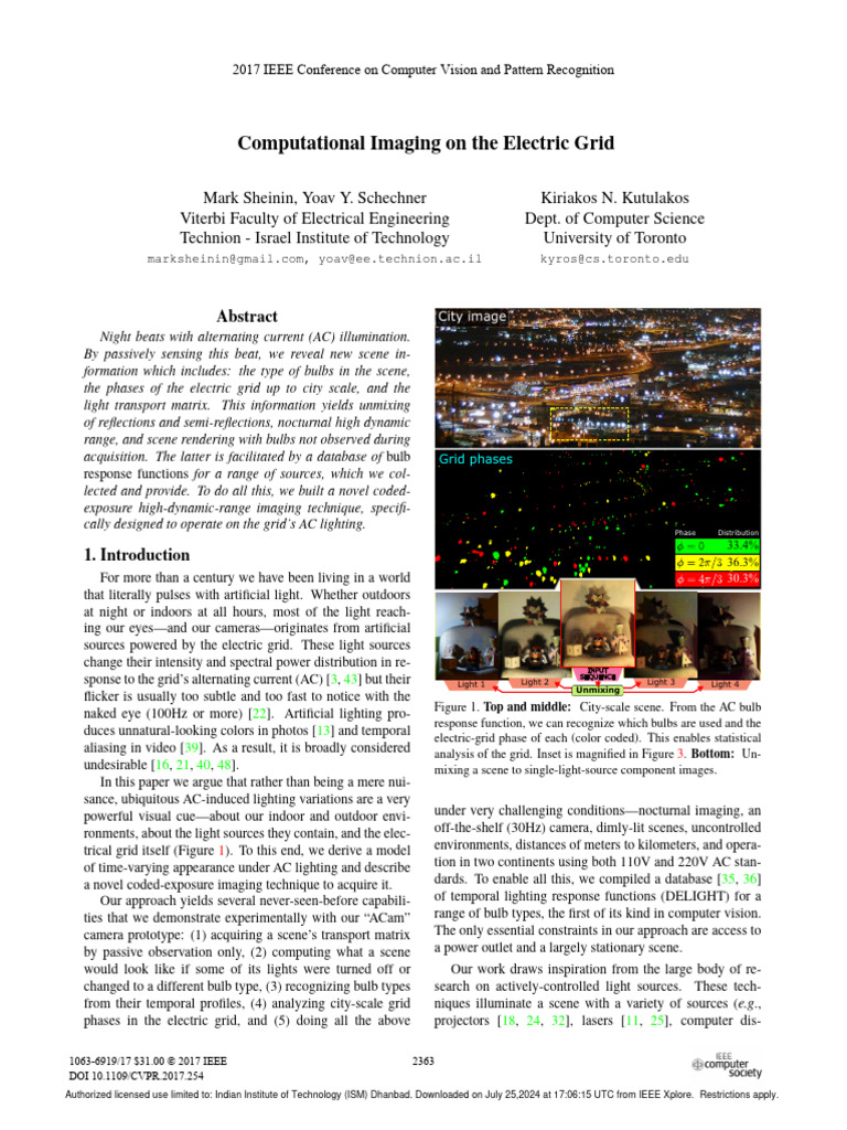 Computational Imaging On The Electric Grid | PDF | Alternating Current ...