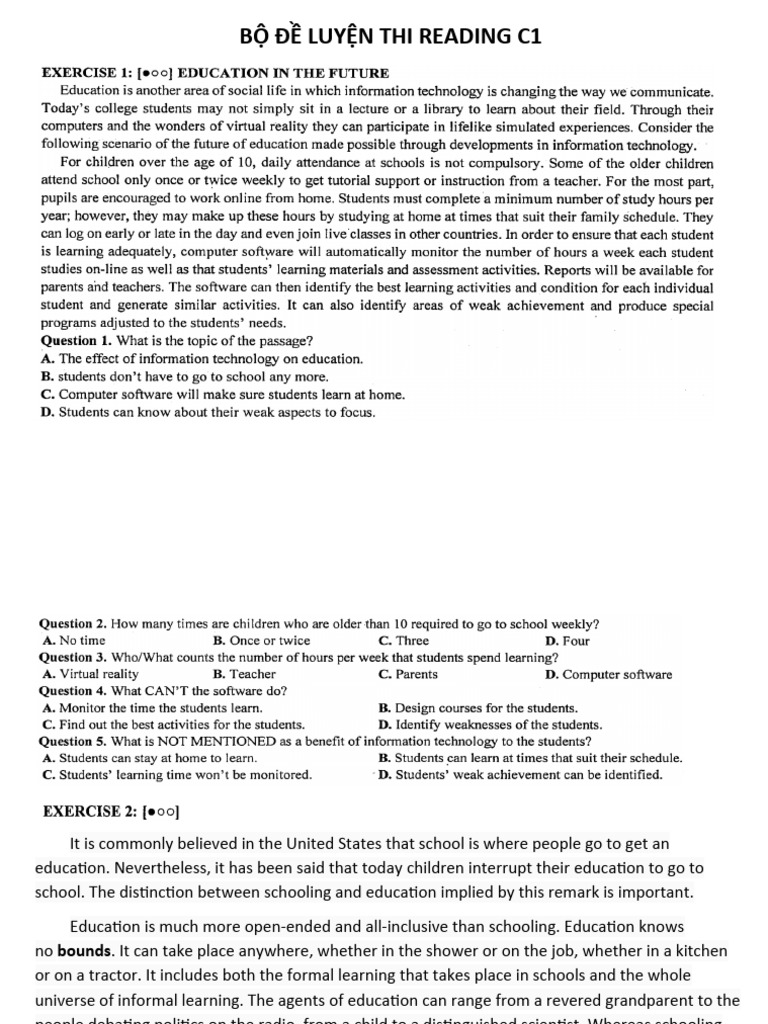 ĐỀ LUYỆN THI READING C1 | PDF | Anthropology | Race (Human Categorization)