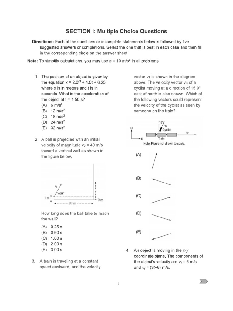 Practice Questions For AP Exam-MCQs | PDF