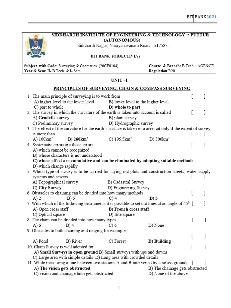 S&G Bit Bank Sietk r20 2021-2022 | PDF | Surveying | Angle