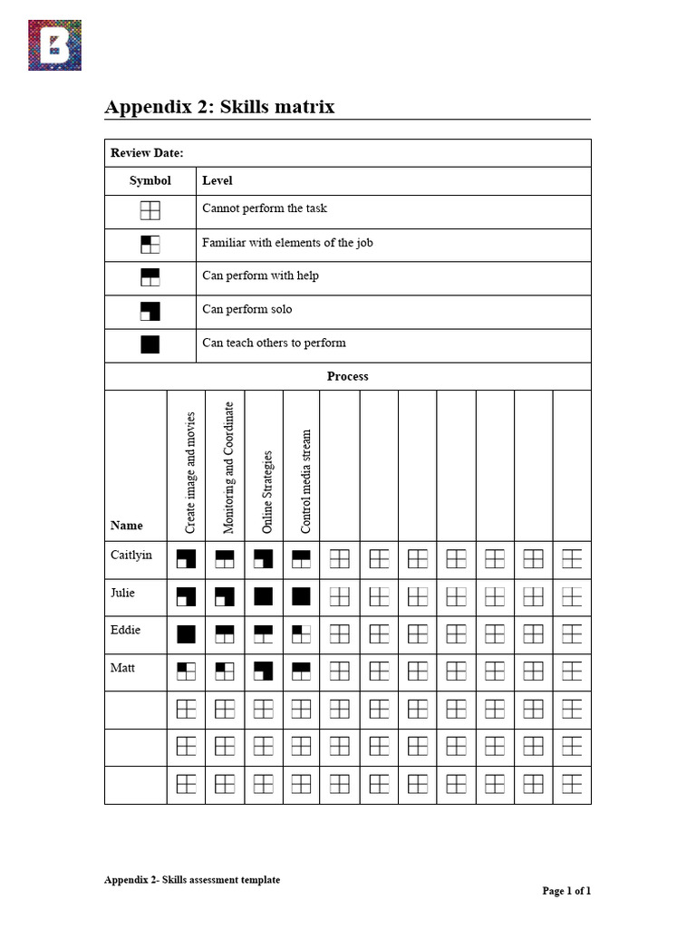 Appendix 2 - Skills Assessment Template | PDF