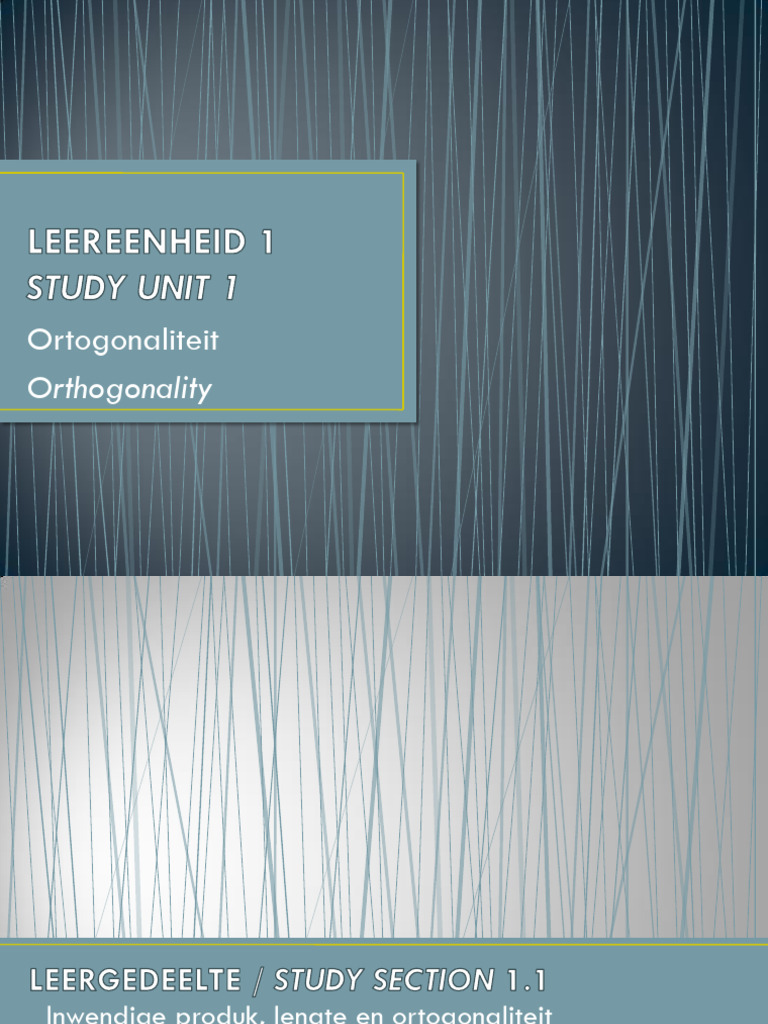 Unit 1.1 Inner Prod Length - Orthogonality | PDF | Functional Analysis | Abstract Algebra