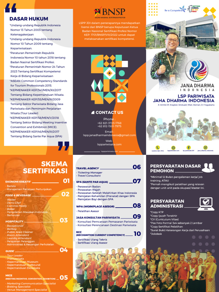 Brosur LSP Pariwisata Jana Dharma Indonesia | PDF