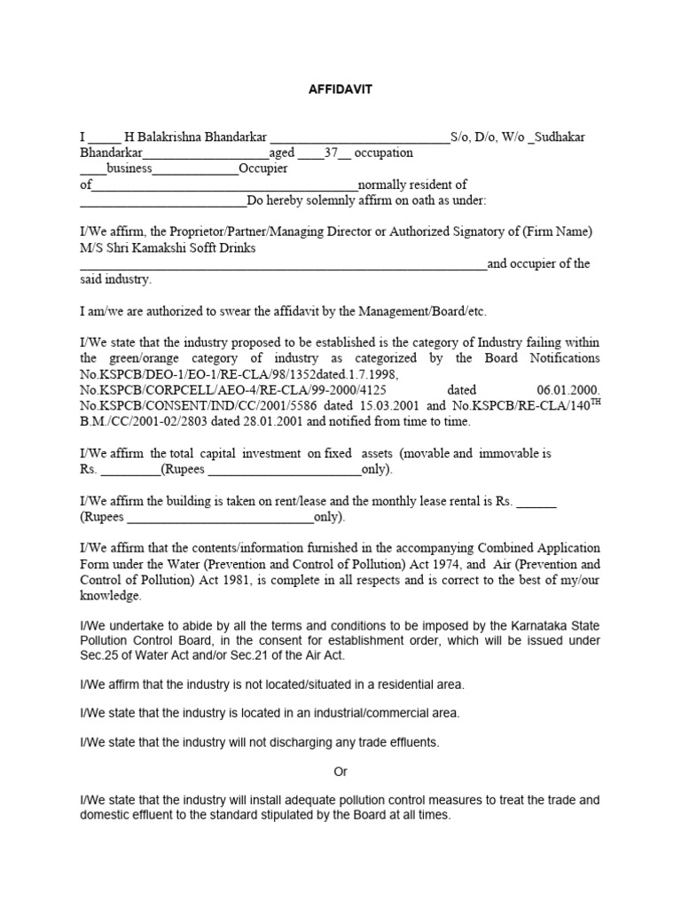 Affidavit | PDF | Affidavit