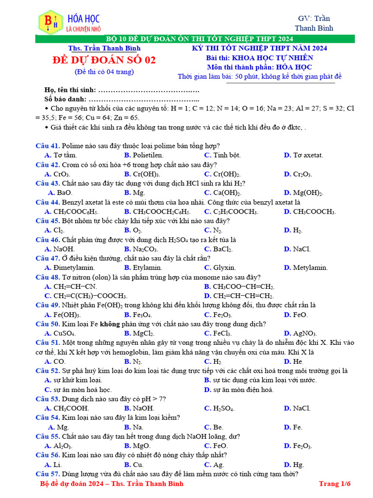 de Du Doan So 02. TTB - Azota | PDF