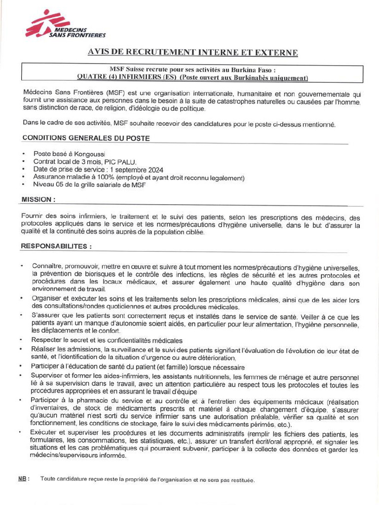 Infirmiere | PDF