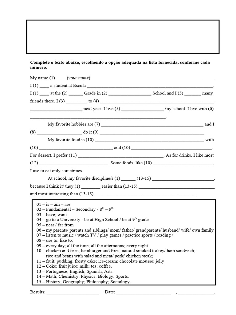 Student Profile Template | PDF