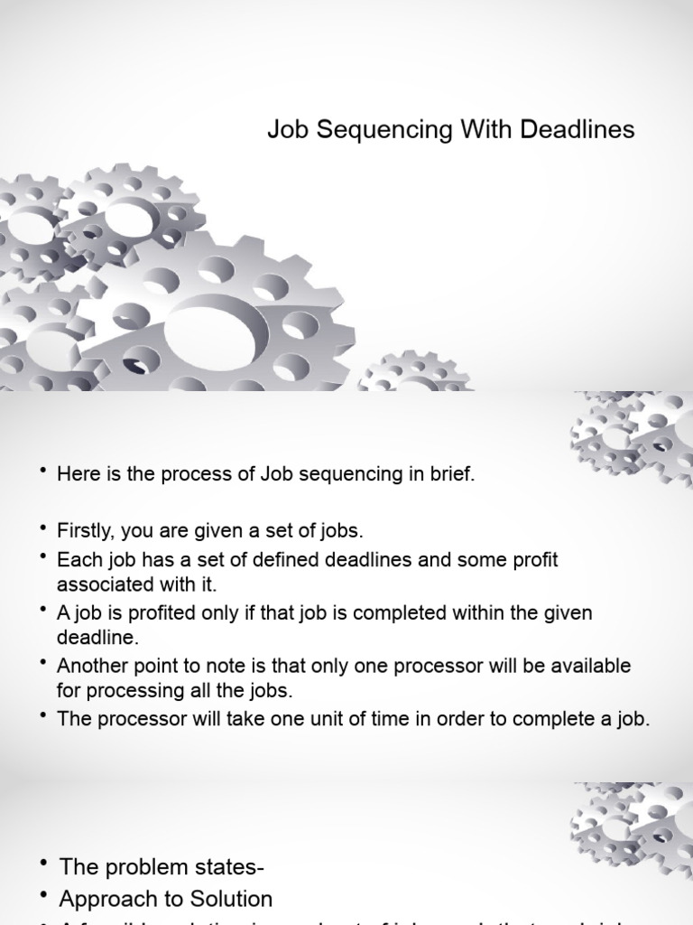 Job Sequencing With Deadlines | PDF | Numerical Analysis | Computational Complexity Theory