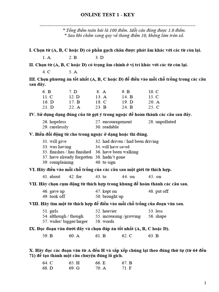 Test 1 - Key | PDF