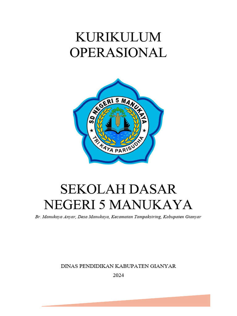 Kurikulum Merdeka SDN 5 Manukaya 2024-2025 Kosp | PDF