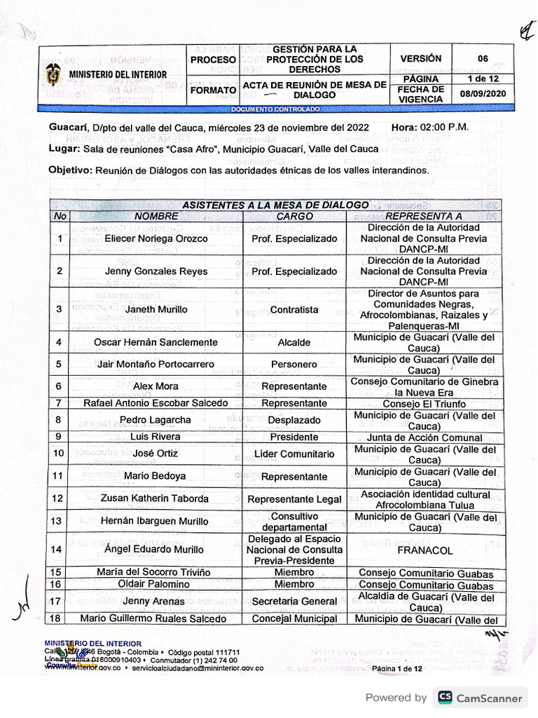 Acta 23 de Noviembre | PDF