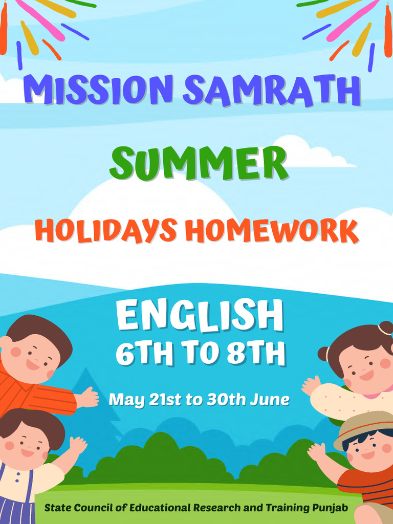 Summer Holidays Homework 6-8 Final | PDF | Mount Everest | Peafowl
