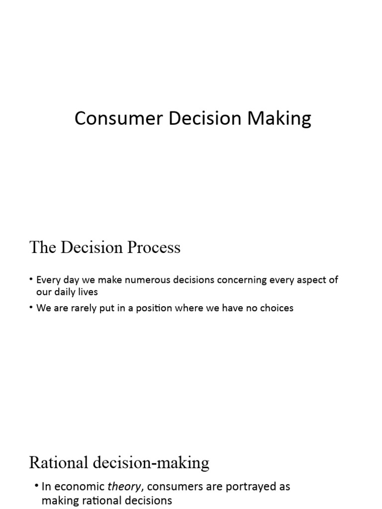 Understanding Consumer Decision Making | PDF | Decision Making ...
