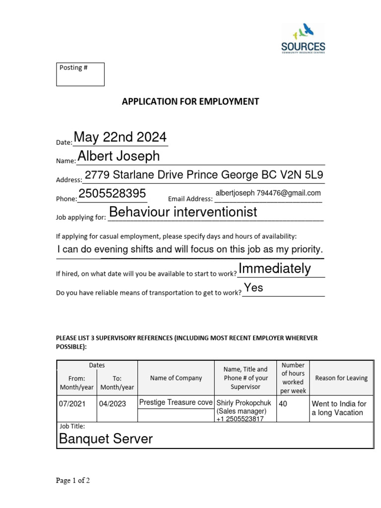 Application Form Fillable | PDF | Employment | Business
