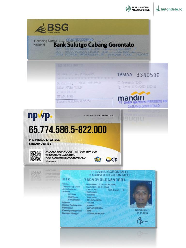 Norek, NPWP, KTP Pt. NDM | PDF