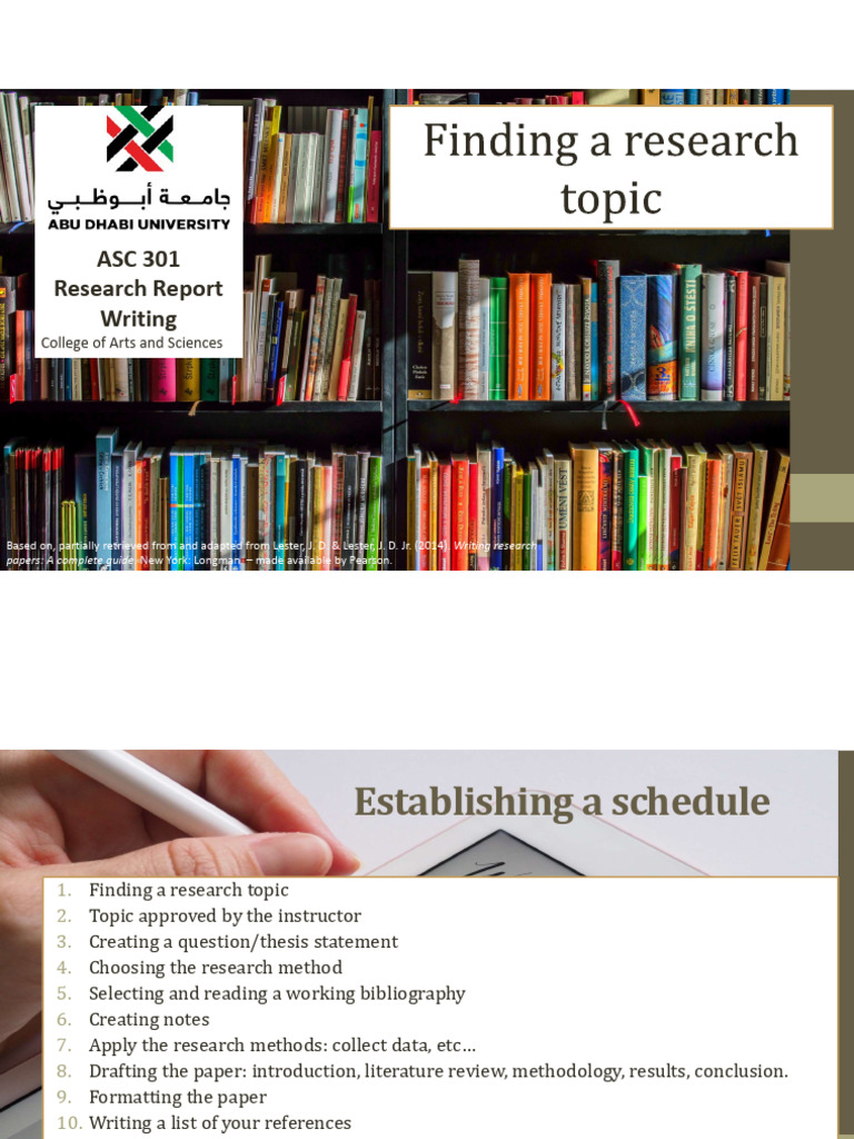 Finding A Topic | PDF | Libraries | Thesis