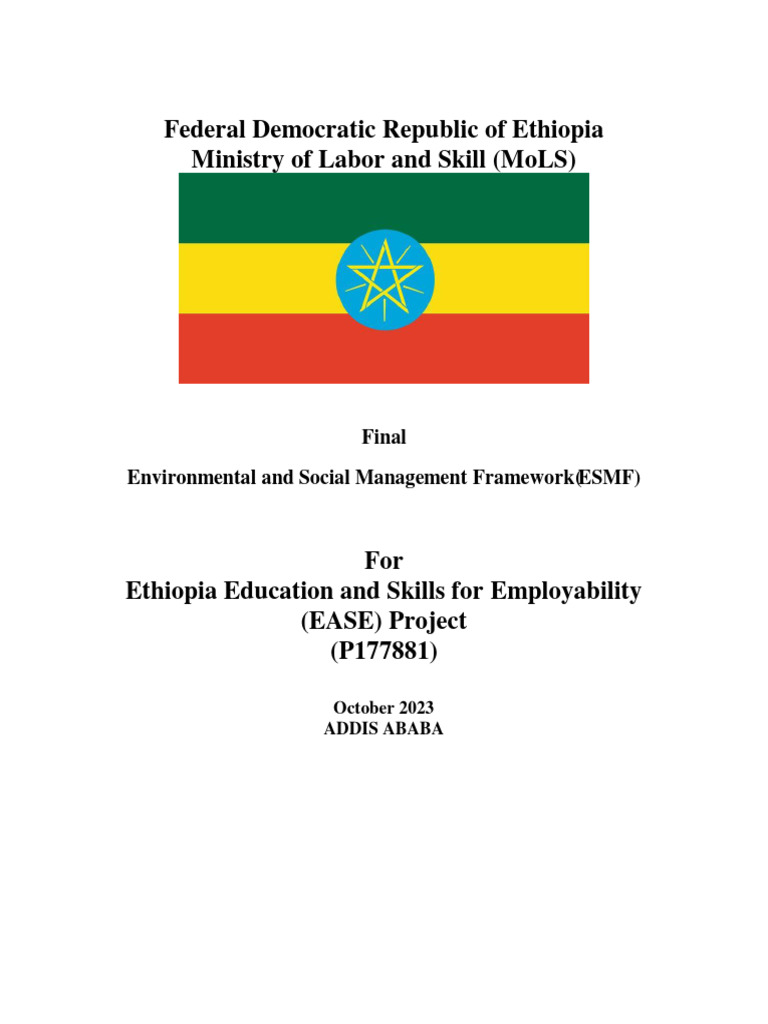 Final EASE ESMF | PDF | Occupational Safety And Health | Environmental Impact Assessment
