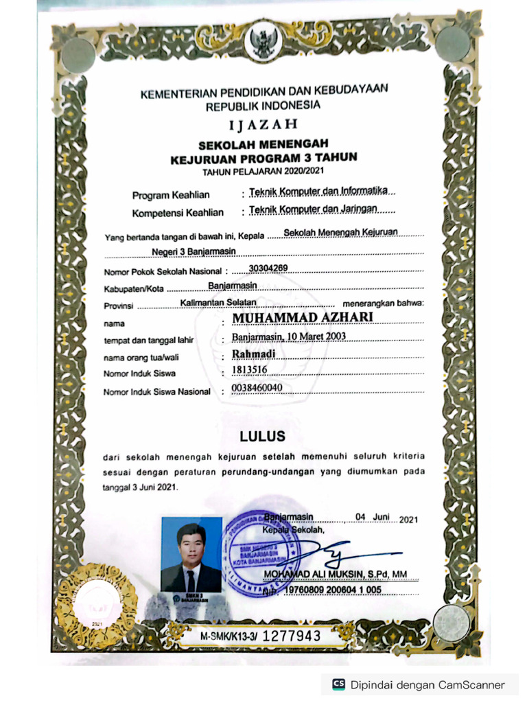 Ijazah Muhammad Azhari | PDF