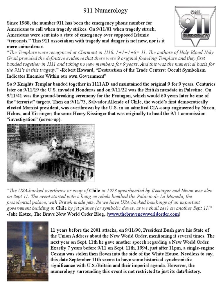 911 Numerology | PDF | September 11 Attacks | Henry Kissinger